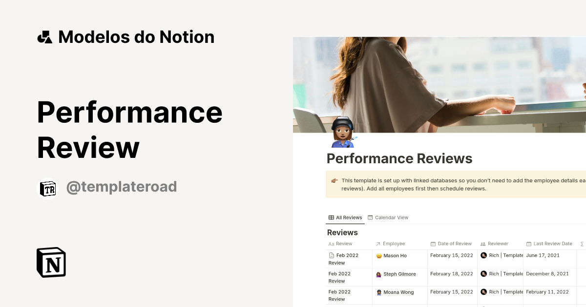 Modelo Performance Review | Marketplace do Notion