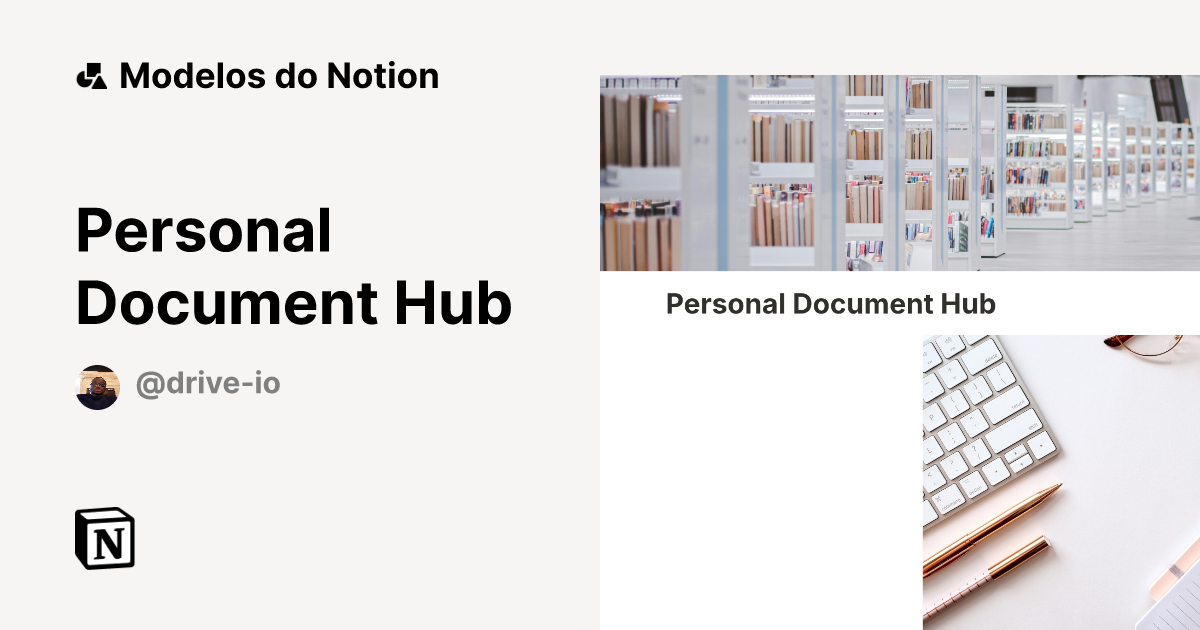 Modelo Personal Document Hub | Marketplace do Notion