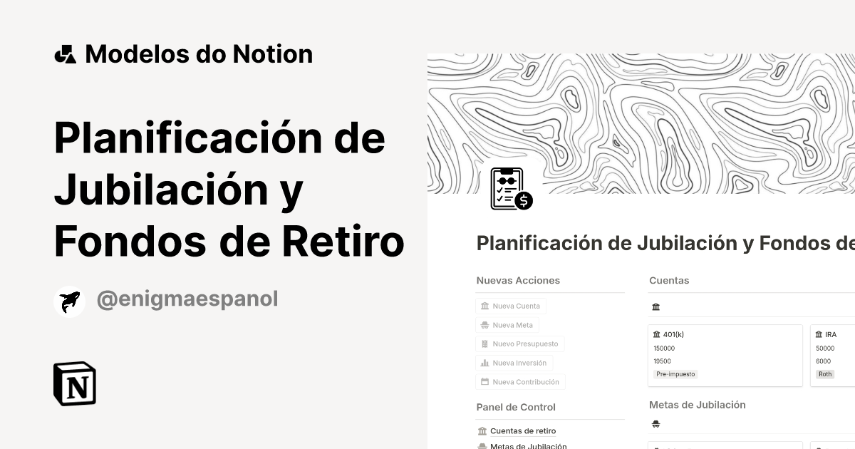 Planificación de Jubilación y Fondos de Retiro Modelo por Enigma ...