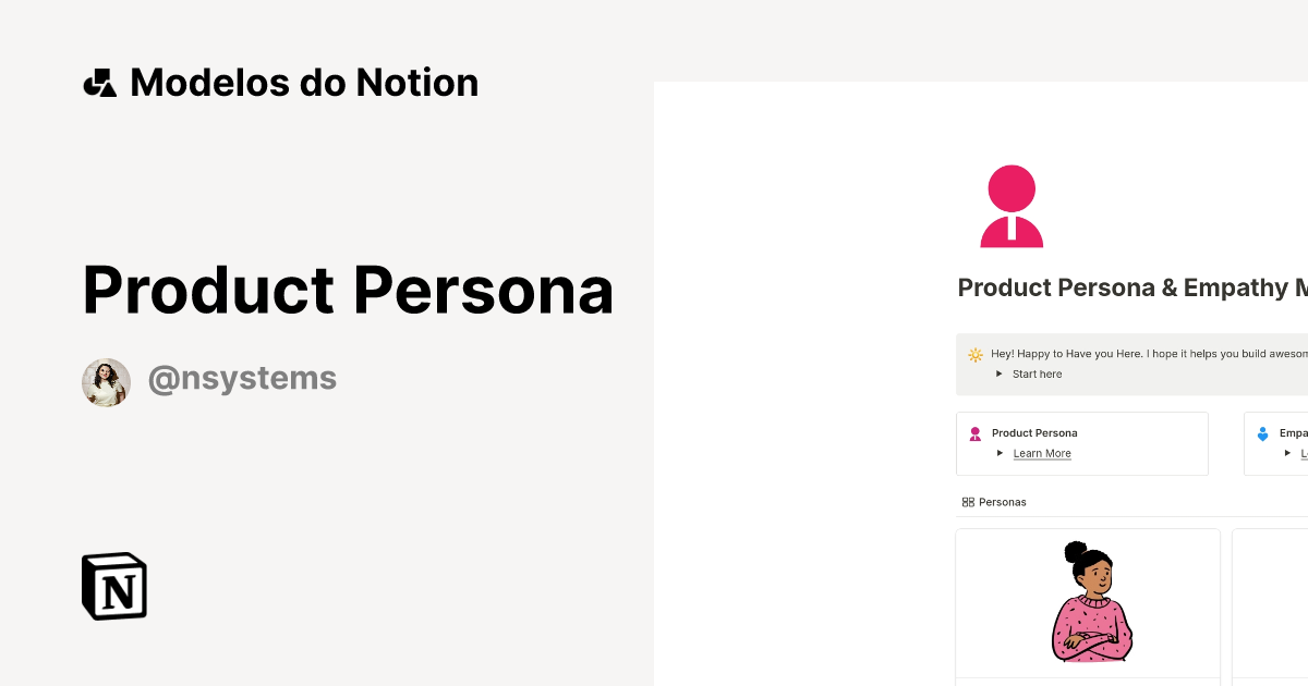Modelo Product Persona | Marketplace do Notion