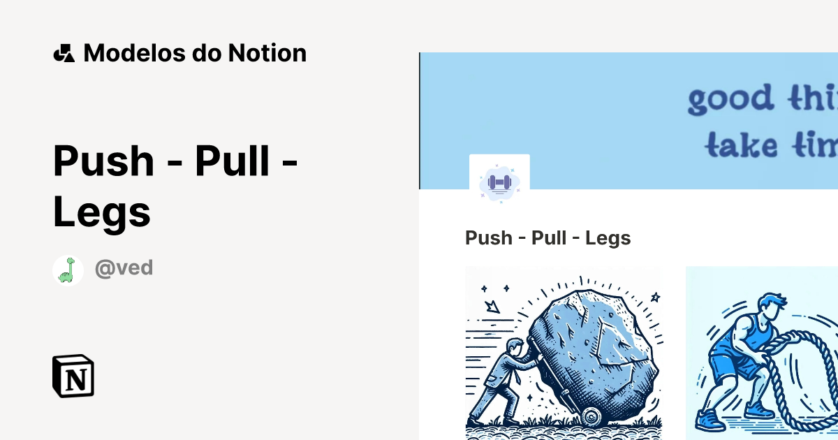 Modelo Push - Pull - Legs | Marketplace do Notion