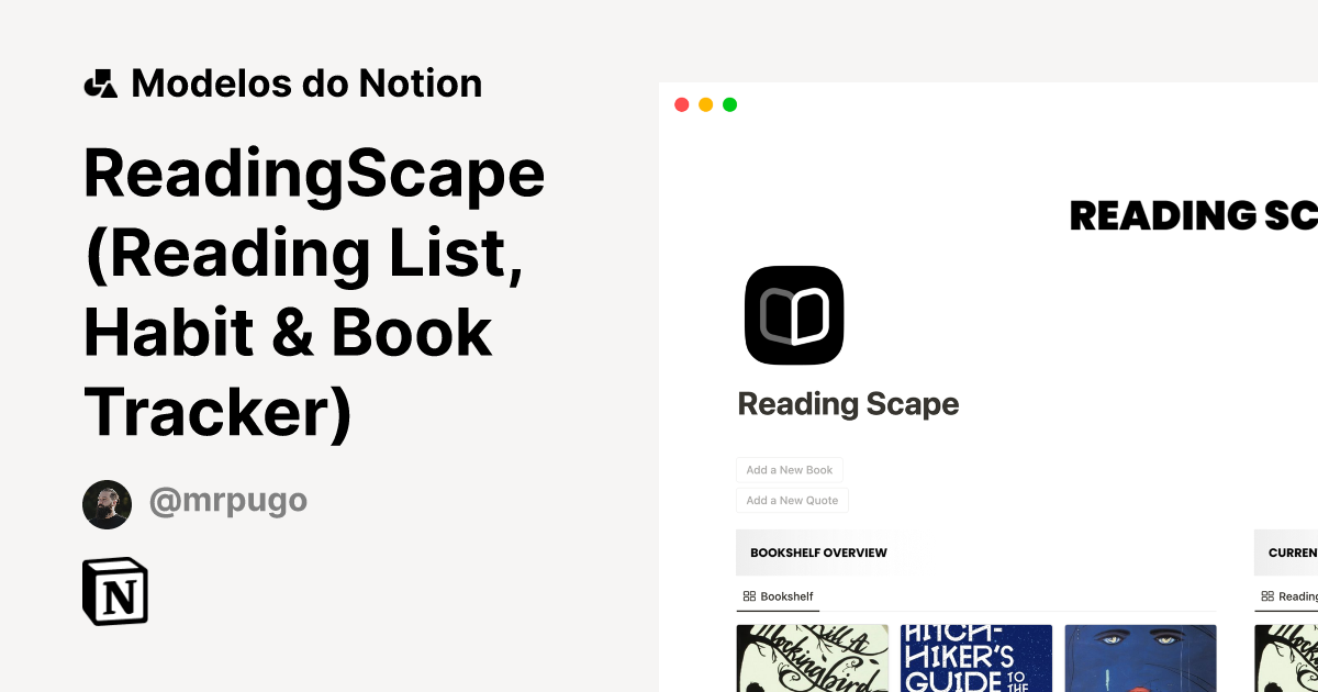 ReadingScape (Reading List, Habit & Book Tracker) Modelo por mrpugo ...