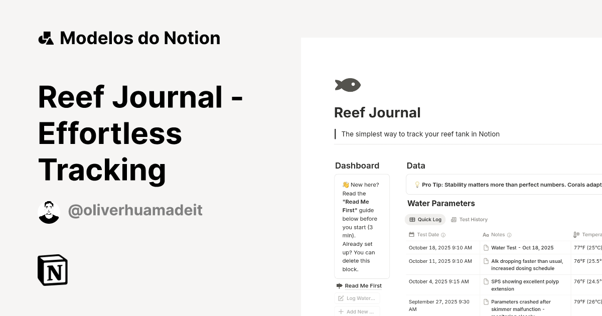 Reef Journal - Effortless Tracking Modelo por Oliver Hua | Marketplace ...