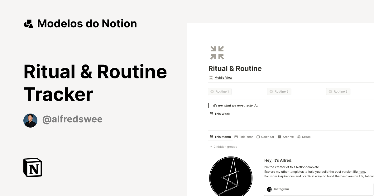 Ritual & Routine Tracker Modelo por Alfred Swee, Creator | Optimiser ...