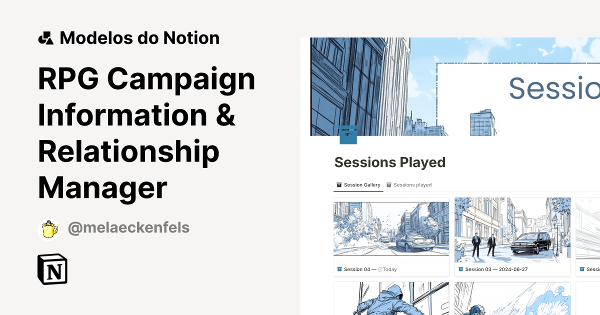 RPG Campaign Information & Relationship Manager Modelo por Mela ...