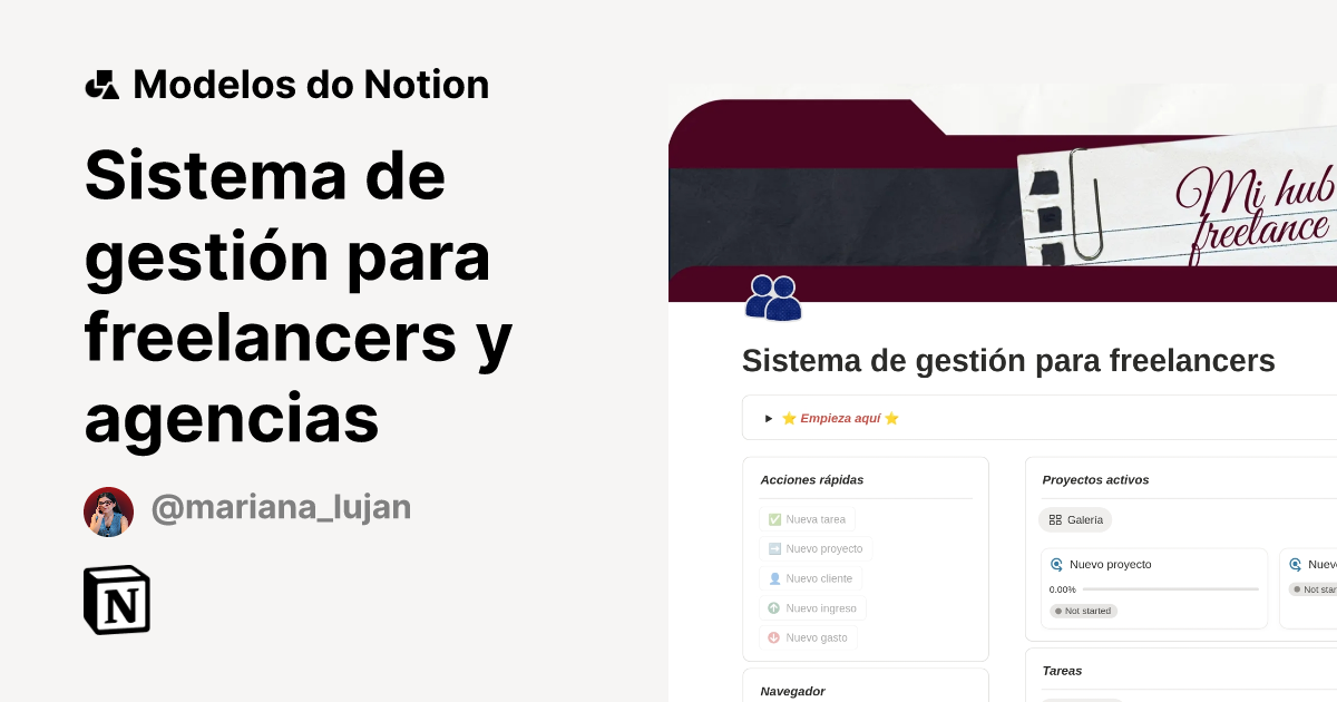 Modelo Sistema de gestión para freelancers y agencias | Marketplace do ...