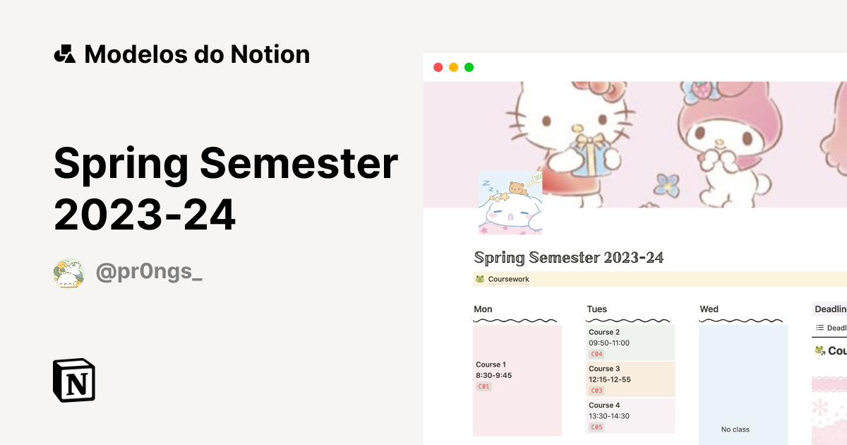 Spring Semester 2023-24 Modelo por Pandora