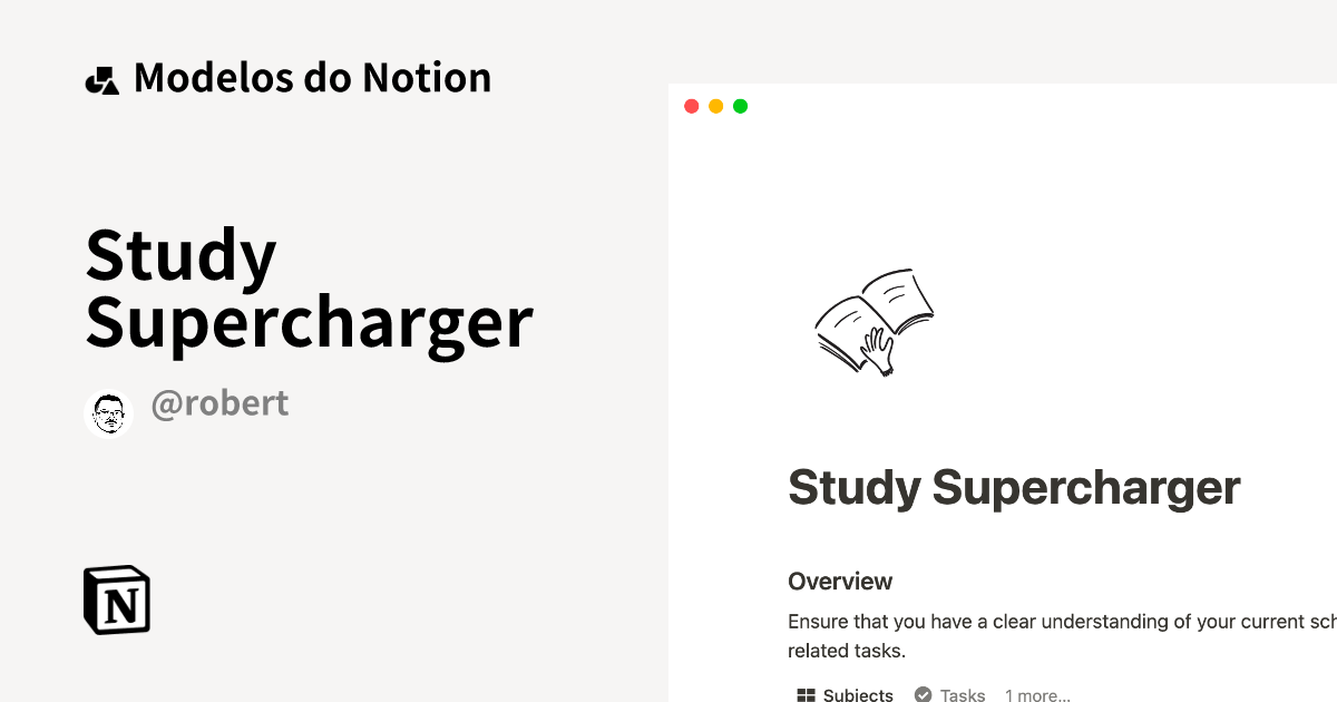 Modelo Study Supercharger | Marketplace do Notion