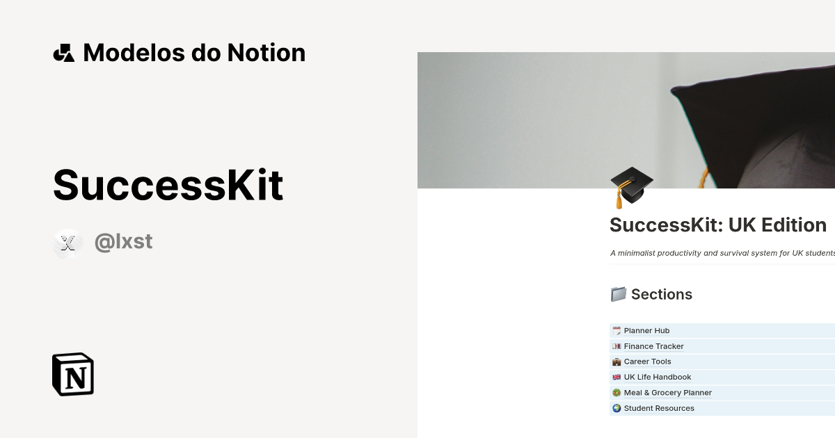 SuccessKit Modelo por Tajwar Noireet | Marketplace do Notion