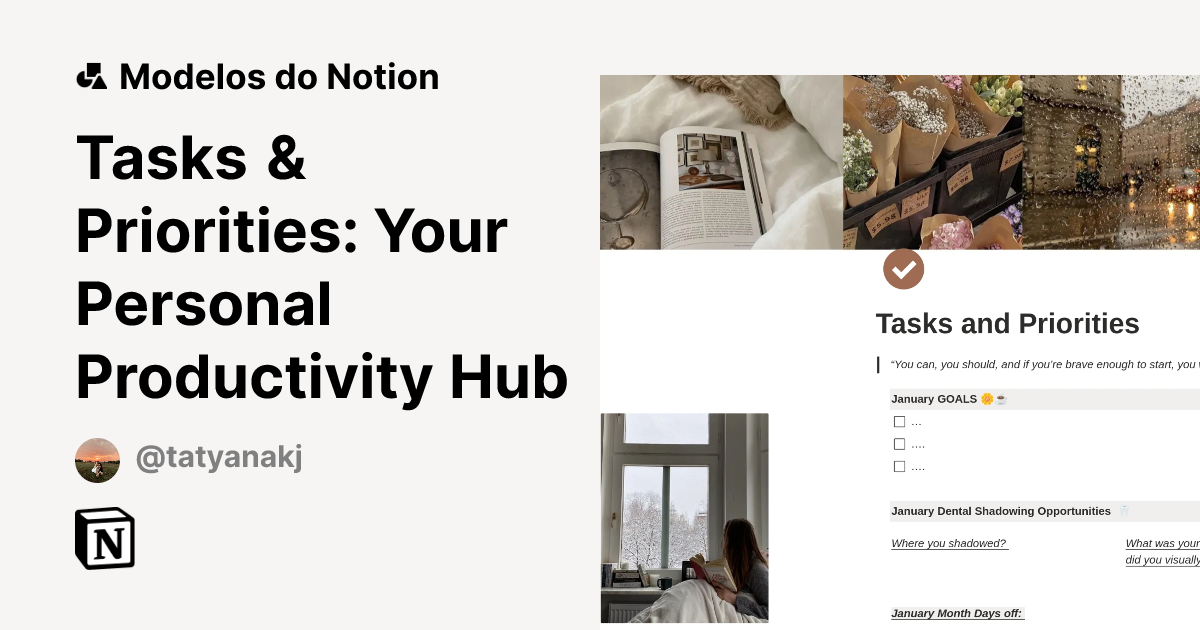 Tasks & Priorities: Your Personal Productivity Hub Modelo por tatyanakj ...