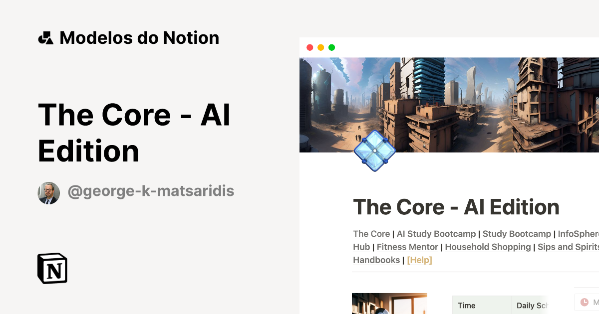 Modelo The Core - AI Edition | Marketplace do Notion