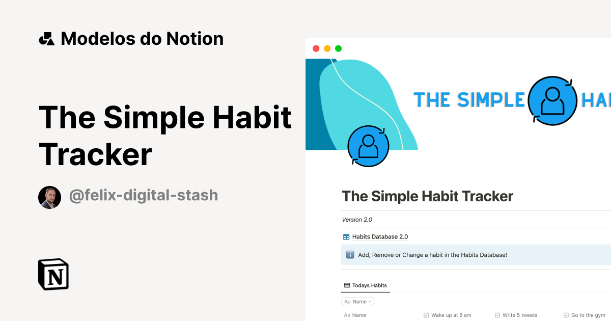 The Simple Habit Tracker Modelo por Felix' Digital Stash | Marketplace ...