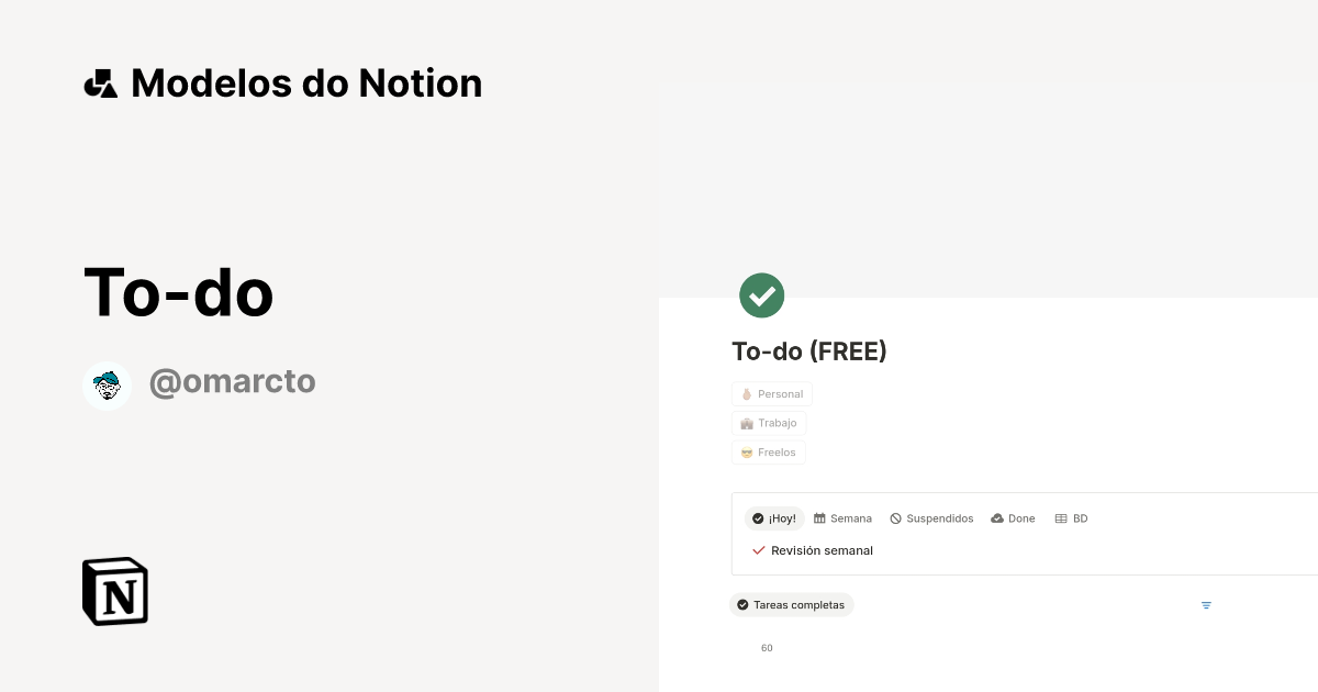 Modelo To-do | Marketplace do Notion