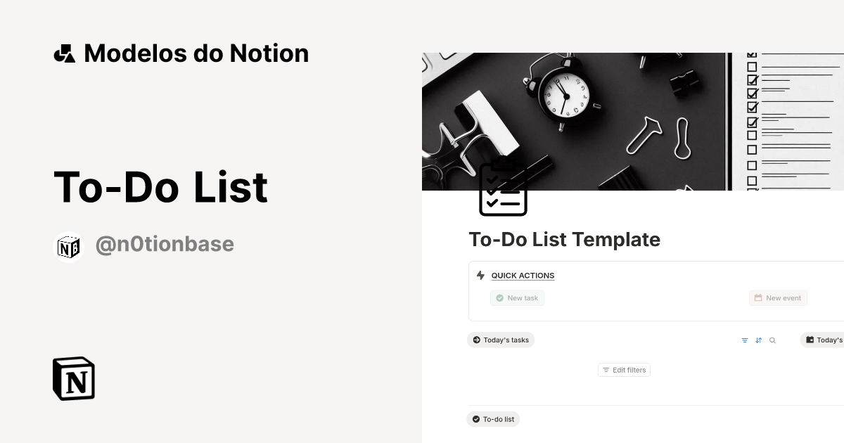 Modelo To-Do List | Marketplace do Notion