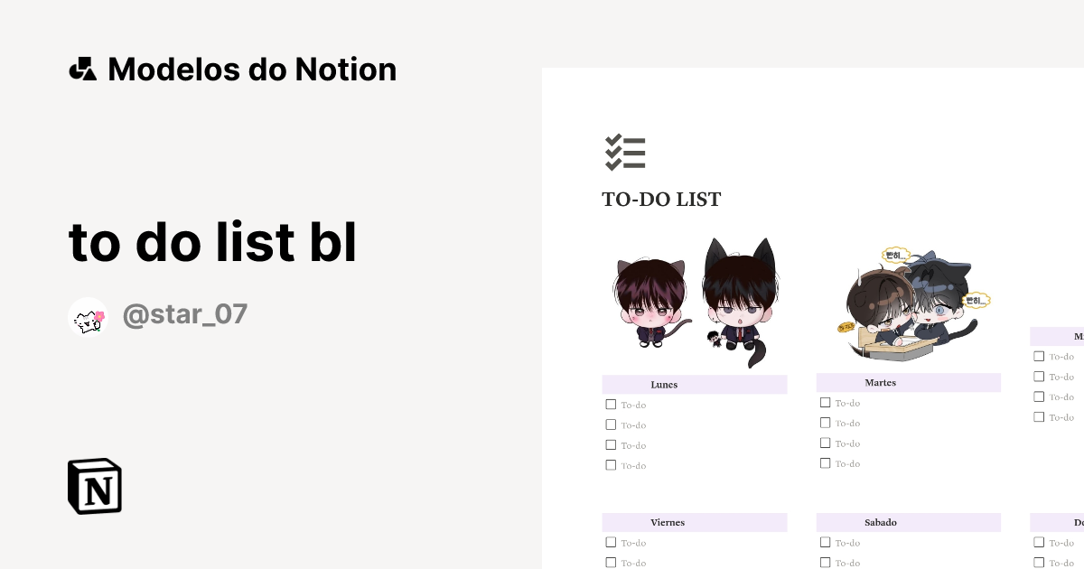 to do list bl Modelo por Star