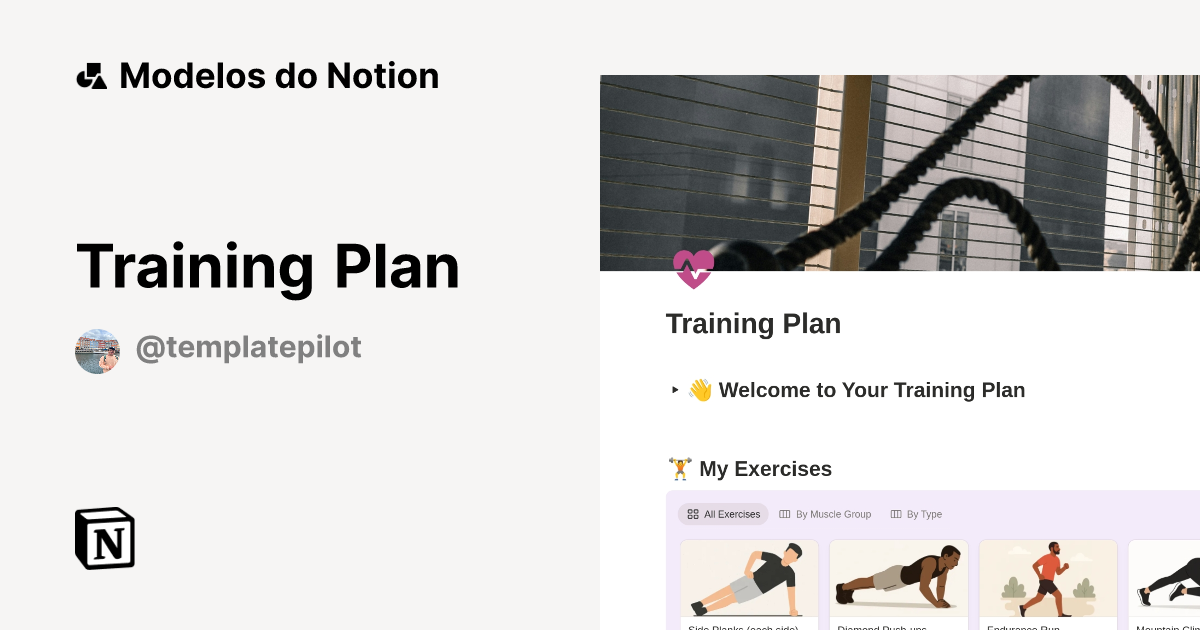 Modelo Training Plan | Marketplace do Notion