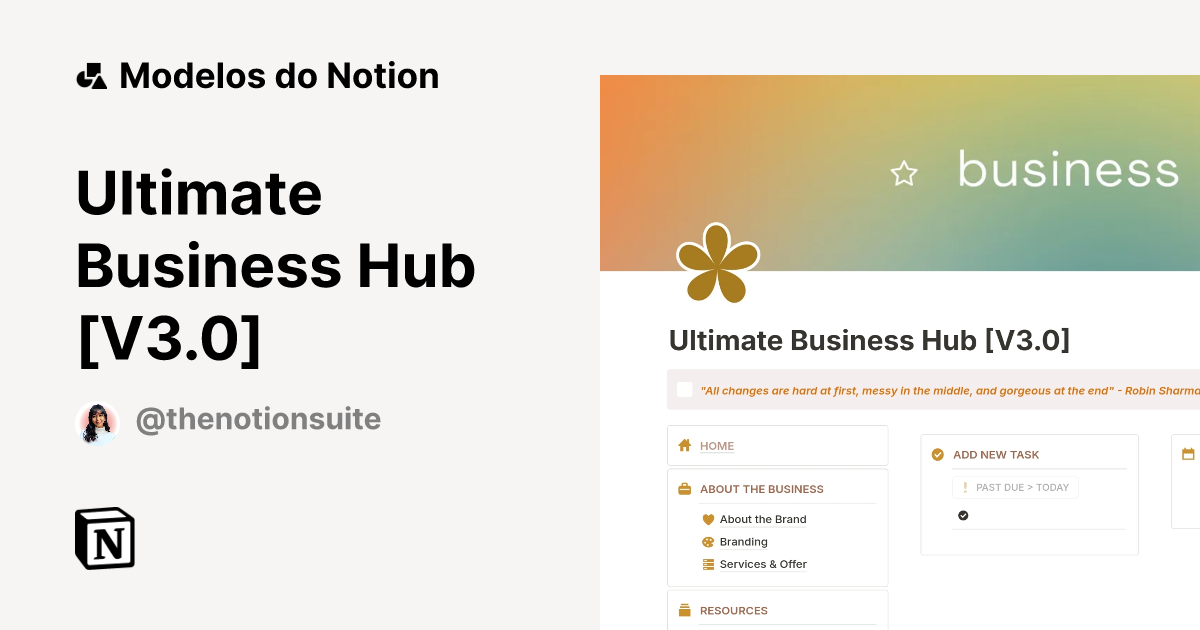 Ultimate Business Hub [V3.0] Modelo por Yelle Ison | Marketplace do Notion