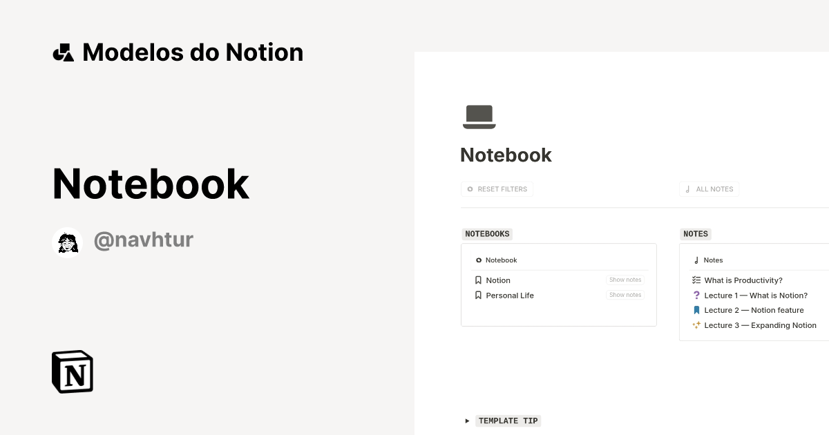 Ultimate Notes Taker Modelo por Ruth | Marketplace do Notion