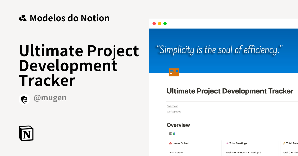 Ultimate Project Development Tracker Modelo por Mugen | Marketplace do ...