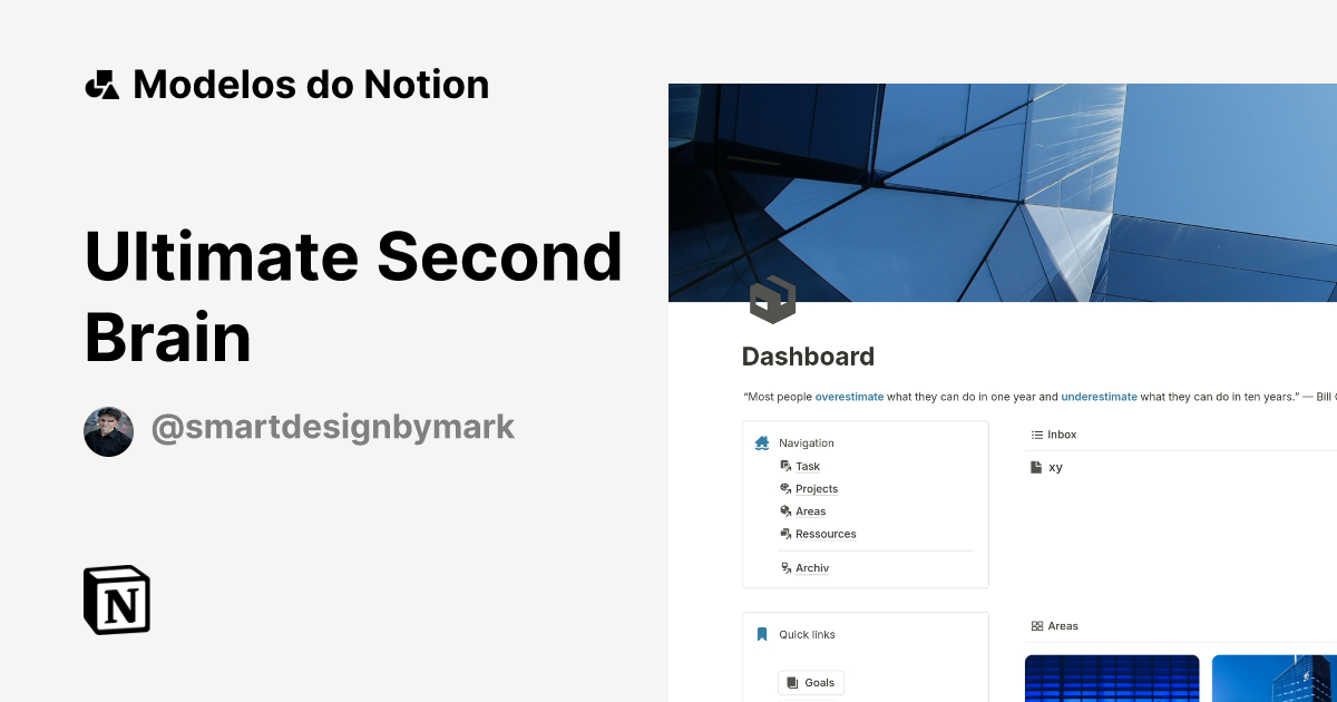 Ultimate Second Brain Modelo por Smart Design by Mark | Marketplace do ...