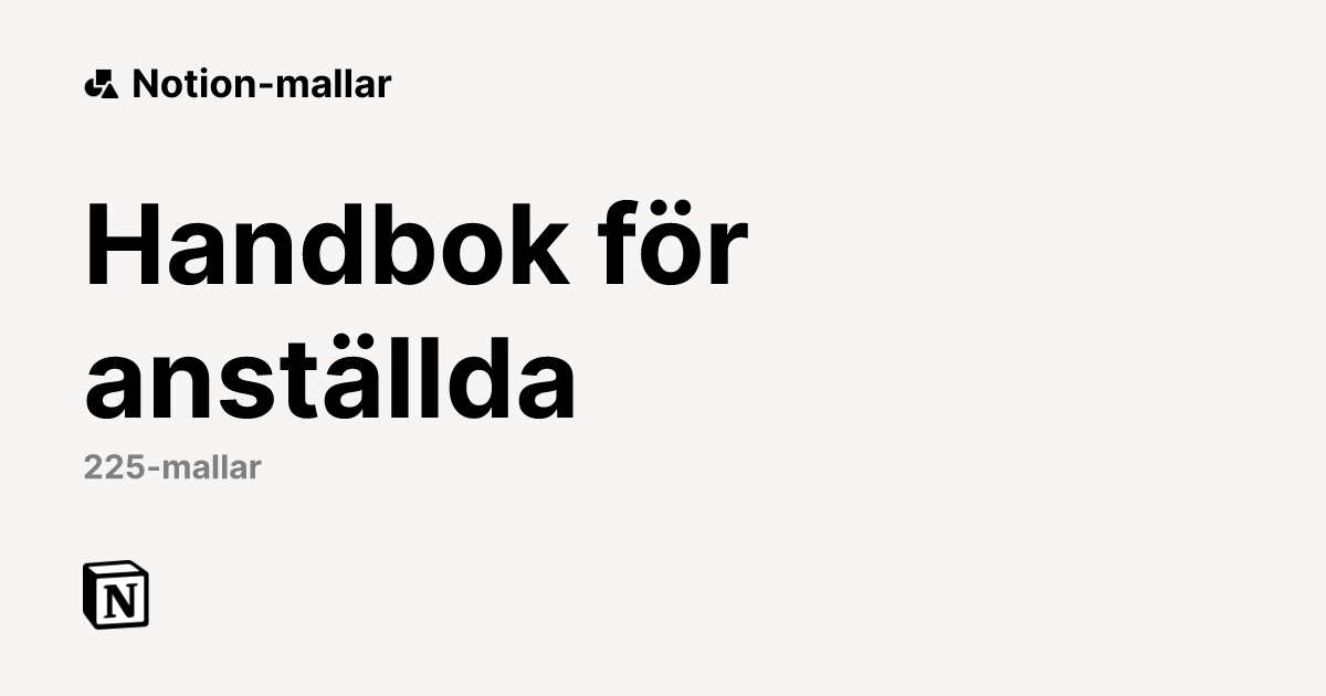 De bästa Handbok för anställda-mallarna från Notion | Marknadsplats för ...