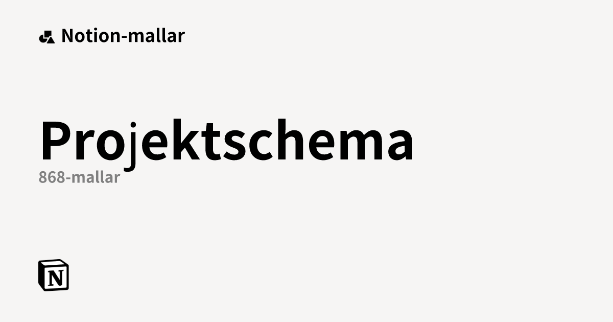 De bästa Projektschema-mallarna från Notion | Marknadsplats för Notion