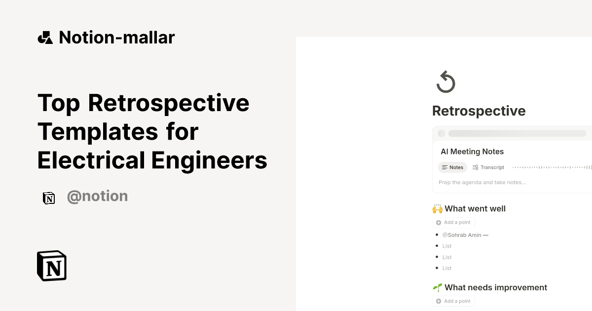 Top Retrospective Templates for Electrical Engineers | Marknadsplats ...