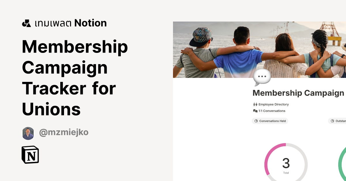เทมเพลต Membership Campaign Tracker for Unions โดย Marty Z | มาร์เก็ต ...