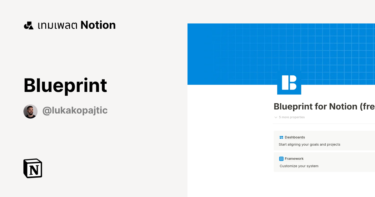 เทมเพลต Blueprint | มาร์เก็ตเพลส Notion