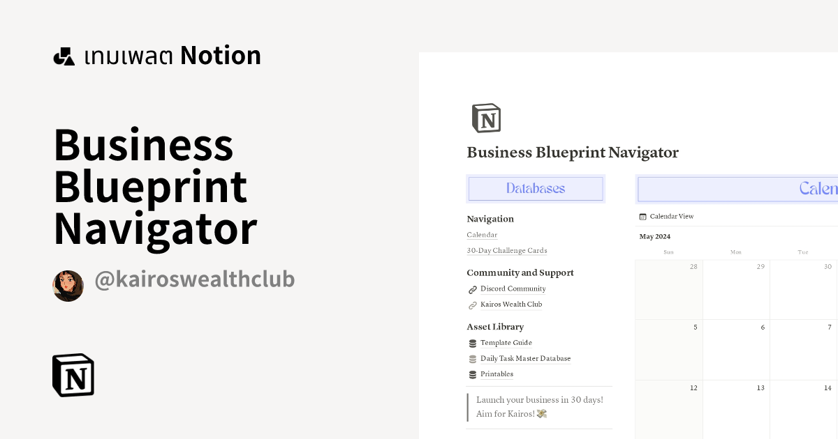 เทมเพลต Business Blueprint Navigator | มาร์เก็ตเพลส Notion