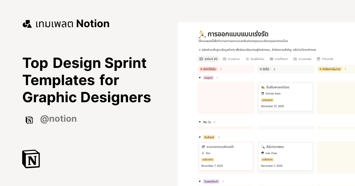 Top Design Sprint Templates for Graphic Designers | มาร์เก็ตเพลสเทมเพลต ...