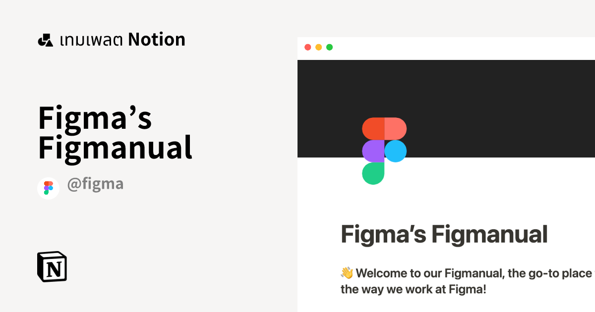 เทมเพลต Figma’s Figmanual โดย Figma | มาร์เก็ตเพลส Notion