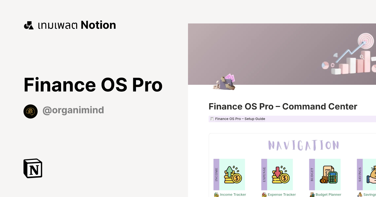 เทมเพลต Finance OS Pro | มาร์เก็ตเพลส Notion