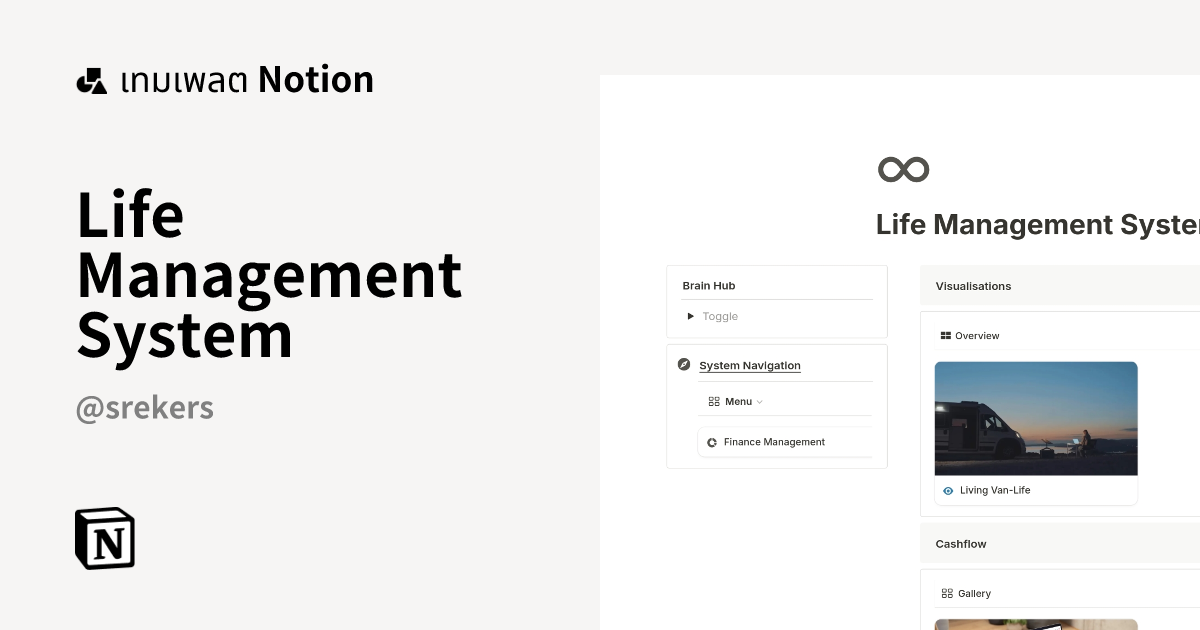 เทมเพลต Life Management System | มาร์เก็ตเพลส Notion