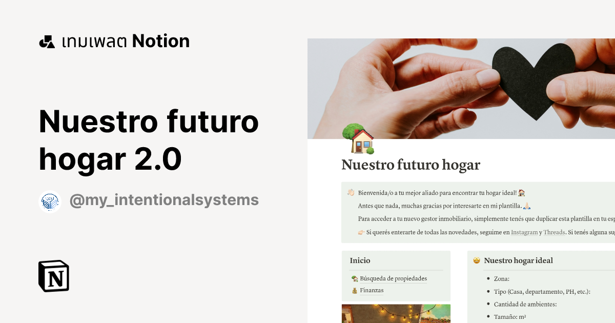 เทมเพลต Nuestro futuro hogar 2.0 โดย MY Intentional Systems | มาร์เก็ต ...