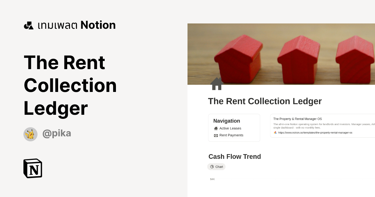 เทมเพลต The Rent Collection Ledger | มาร์เก็ตเพลส Notion