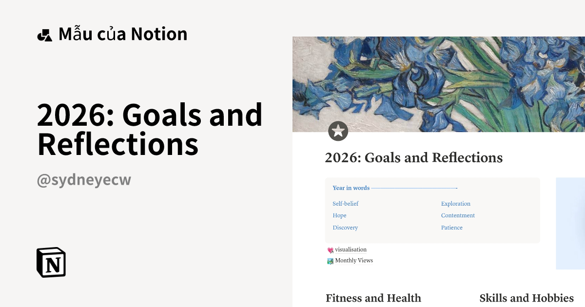 Mбє U 2026 Goals And Reflections Thб Trж б ќng Notion