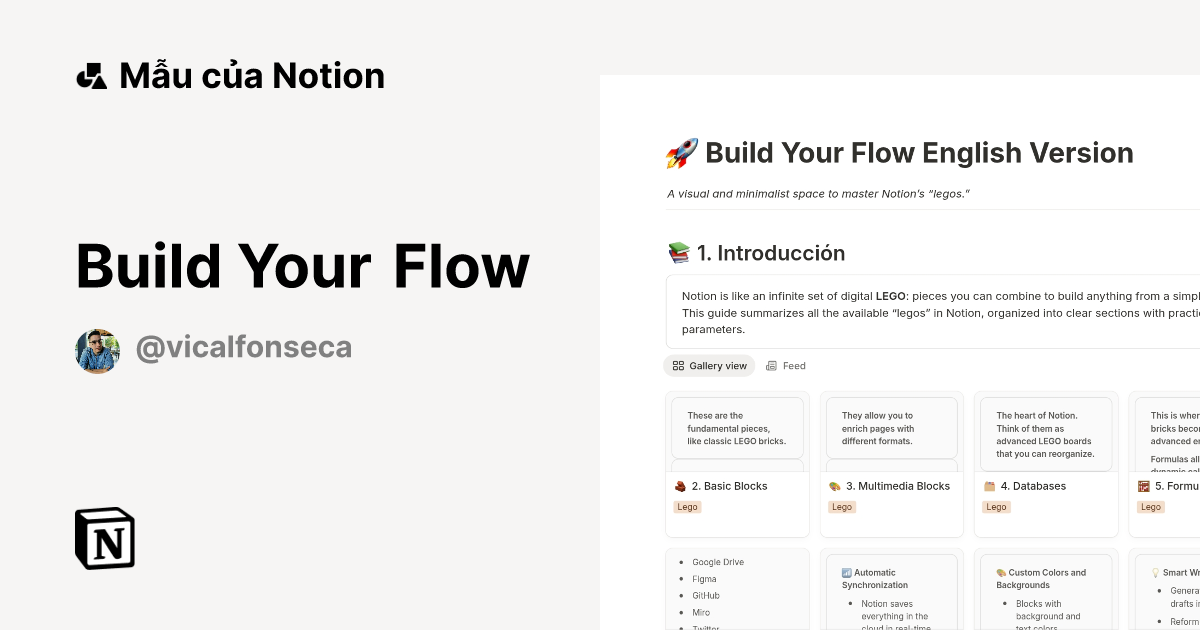 Mẫu Build Your Flow | Thị trường Notion