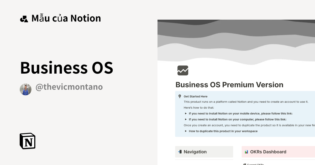 Mẫu Business OS | Thị trường Notion