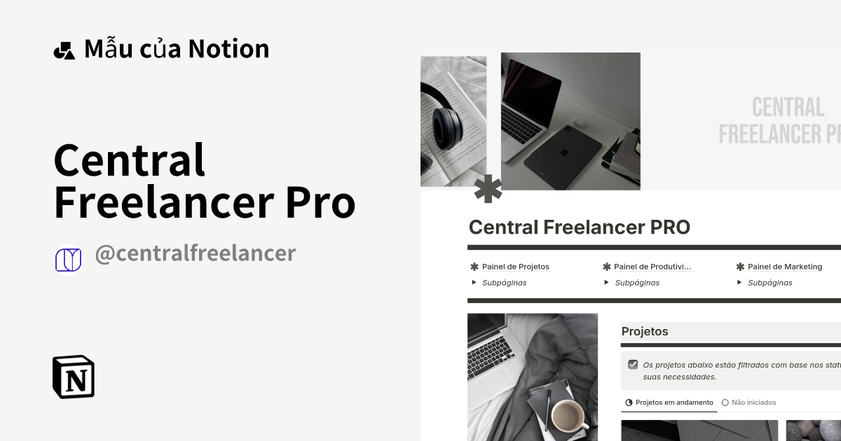 Central Freelancer Pro Mẫu do Central Freelancer tạo | Thị trường Notion