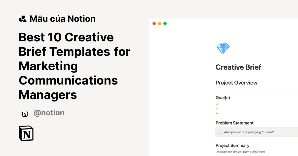 Best 10 Creative Brief Templates For Marketing Communications Managers