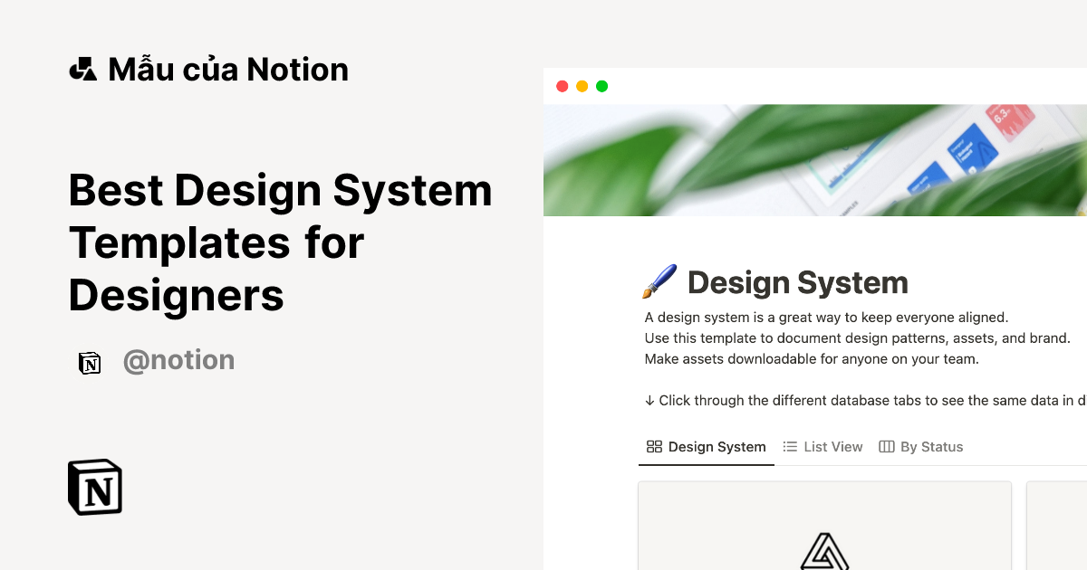 Best Design System Templates for Designers | Thị trường mẫu Notion