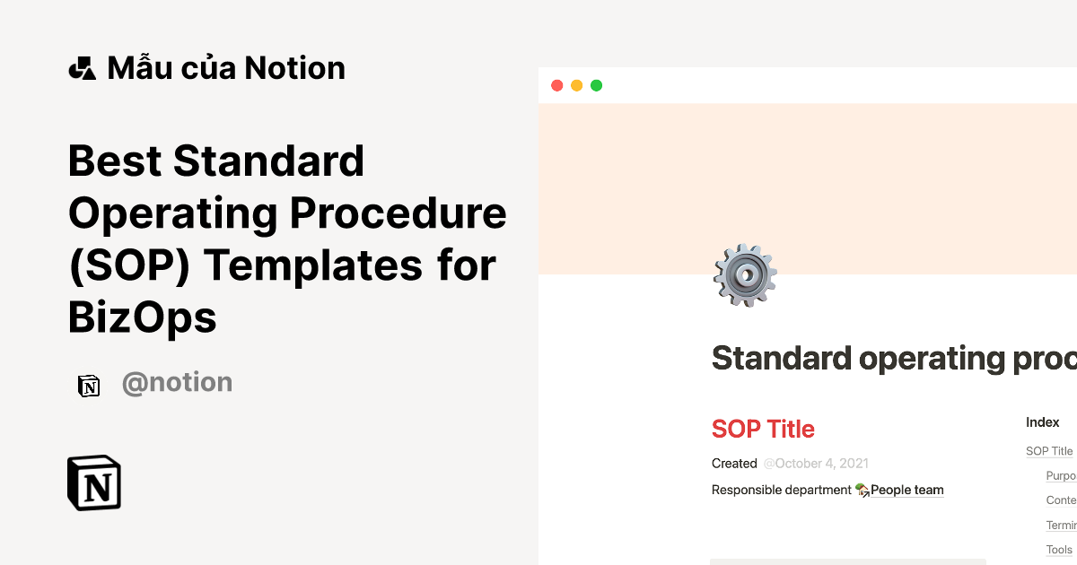 Best Standard Operating Procedure (SOP) Templates for BizOps | Thị ...