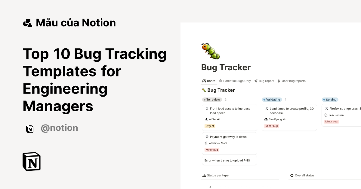 Top 10 Bug Tracking Templates For Engineering Managers Thị Trường Mẫu