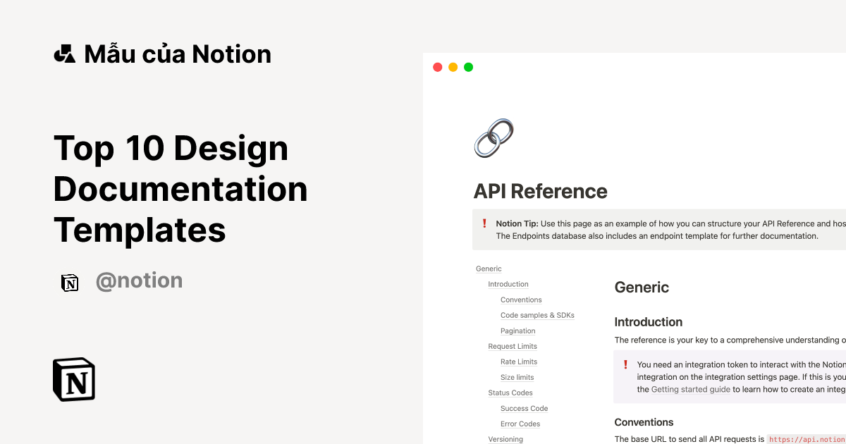 Top 10 Design Documentation Templates | Thị trường mẫu Notion