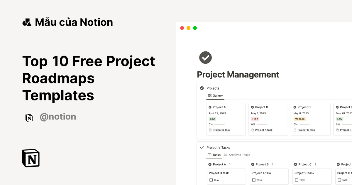 Top 10 Free Project Roadmaps Templates | Thị trường mẫu Notion