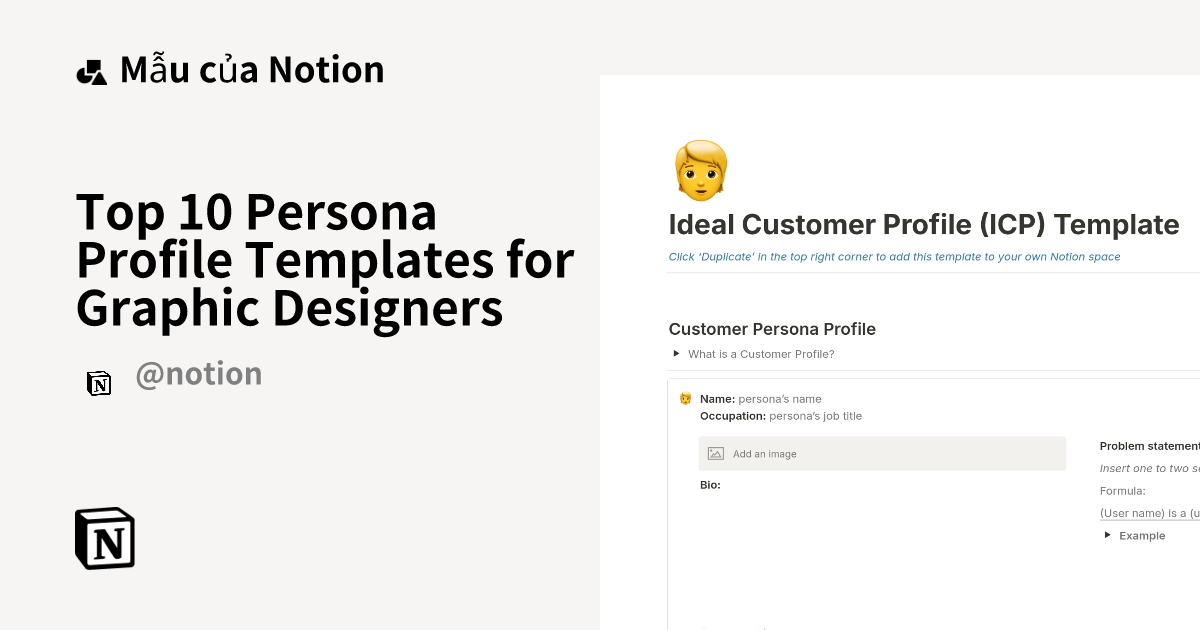Top 10 Persona Profile Templates for Graphic Designers | Thị trường mẫu ...