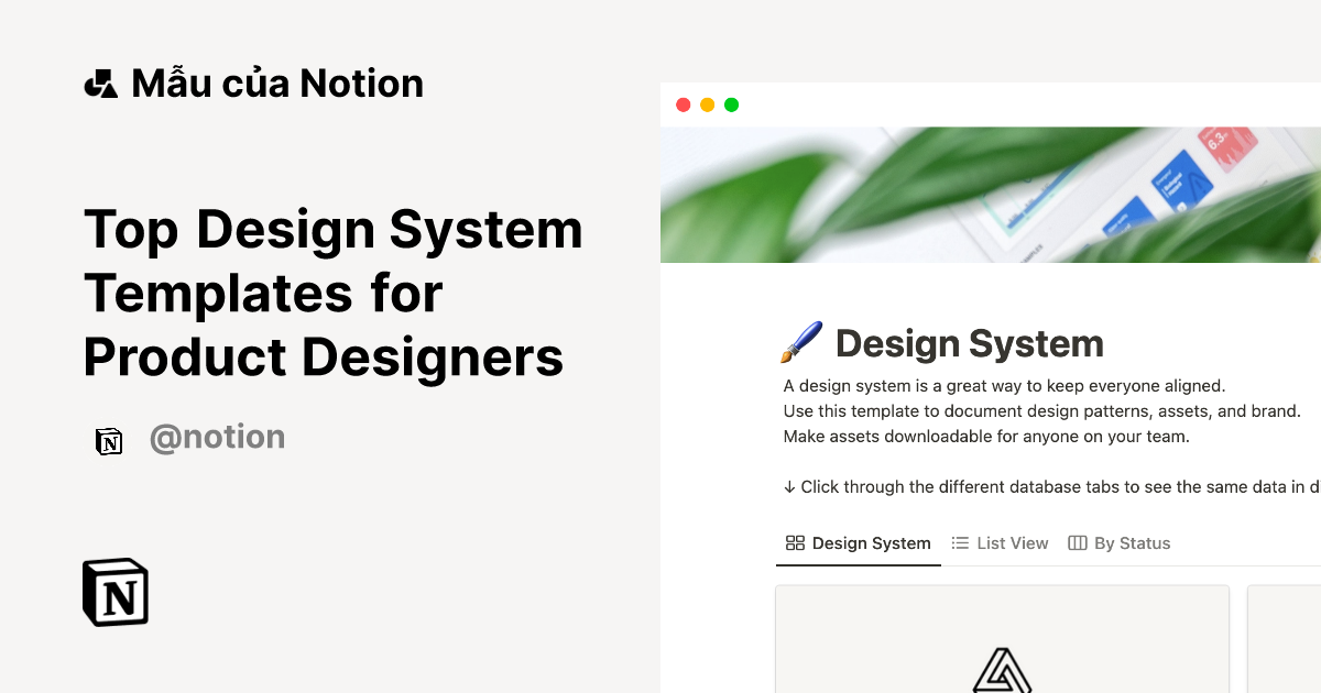 Top Design System Templates for Product Designers | Thị trường mẫu Notion