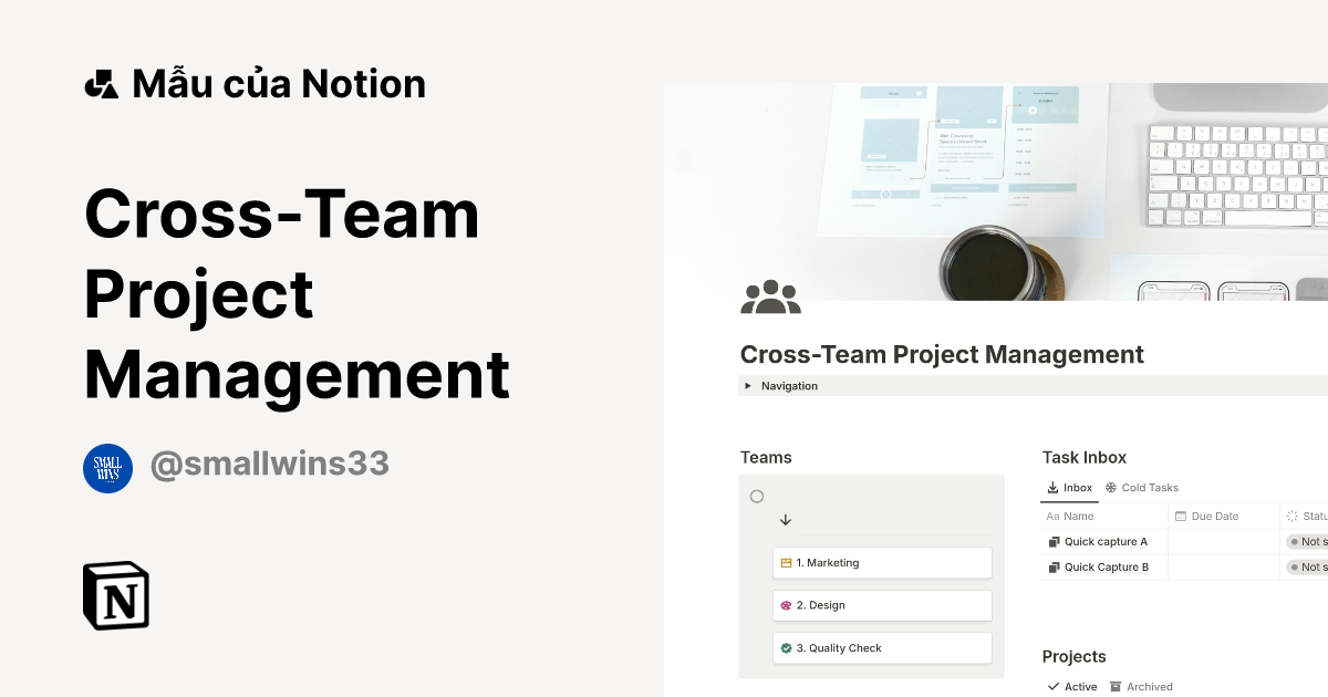 Mẫu Cross-Team Project Management | Thị trường Notion