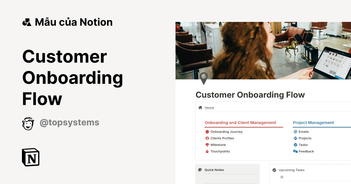 Mẫu Customer Onboarding Flow | Thị trường Notion